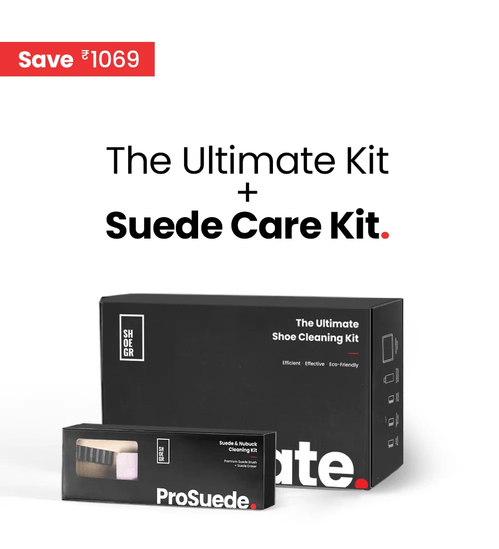 SHOEGR Shoe Care Combo – Ultimate Shoe Cleaning Kit + Dry Suede Kit